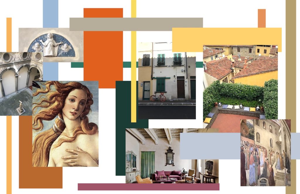 Palette florentine, art et paysage dans un intérieur
