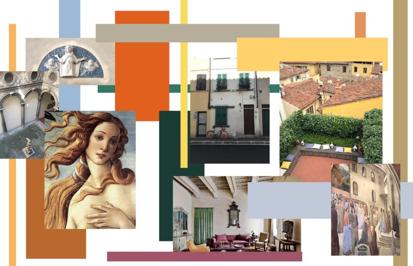 Palette florentine, art et paysage dans un intérieur